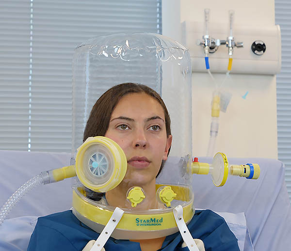 CaStar helm met VentuPlus voor CPAP